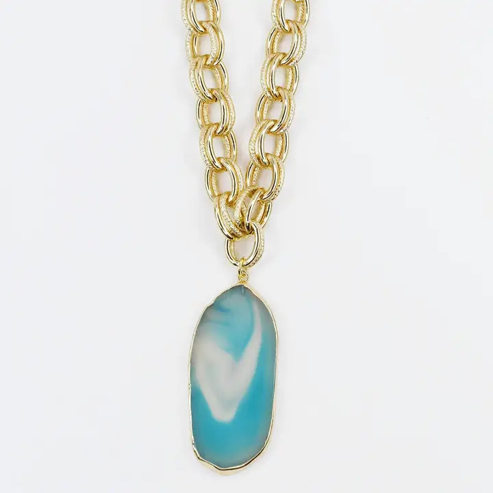 Azure Drift Pendant Necklace – Small Town Sass